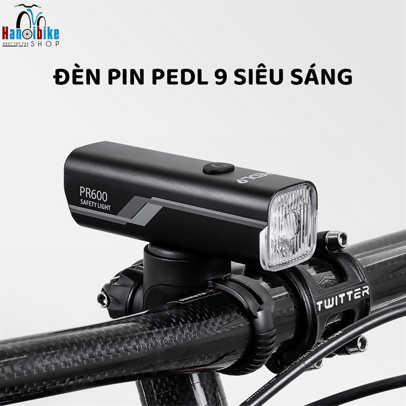 Đèn pin Pedl 9 trước chiếu sáng dành cho xe đạp thể thao
